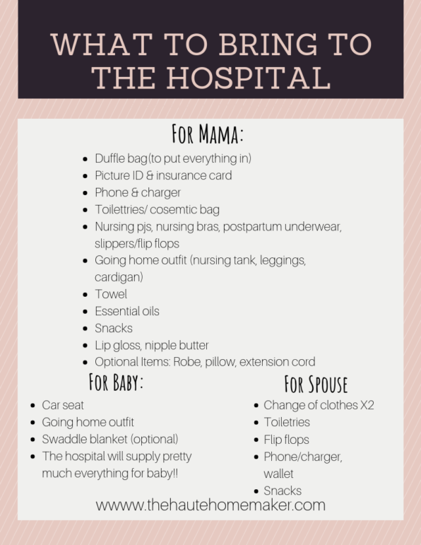What You Really Need In Your Hospital Bag - The Haute Homemaker